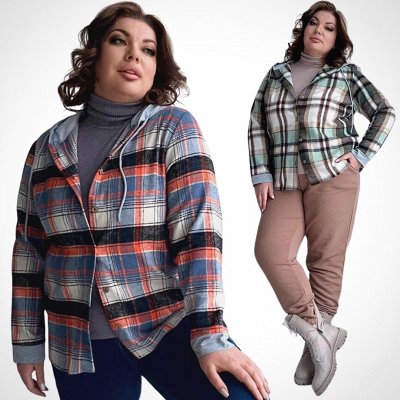 Леди Мари. Теплые трикотажные рубашки Plus Size. Женские рубашки и ...
