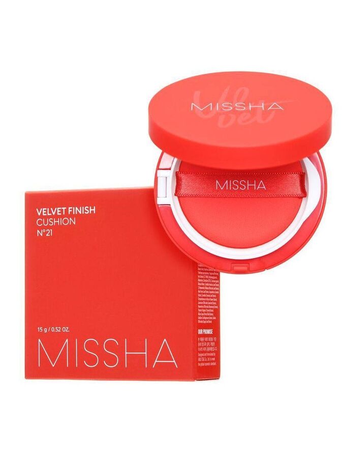Тональный кушон с матовым финишем Missha Velvet Finish Cushion №21 ...