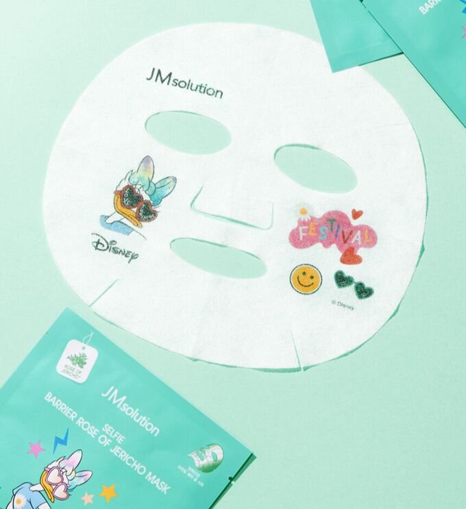 JMsolution Selfie Barrier Rose Of Jericho Mask Увлажняющая тканевая ...