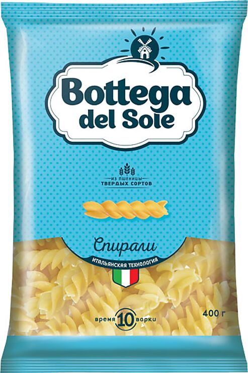 Яшкино / «Bottega del Sole», макаронные изделия «Спирали», 400г ...