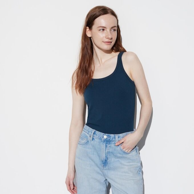 UNIQLO / Женская майка с чашками, синий | Женские майки, топы. Женские ...
