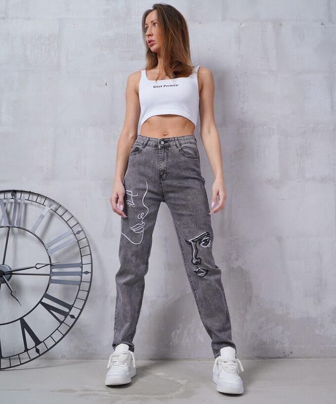 Женские джинсы мом фит с высокой посадкой mom fit | Женские джинсы ...
