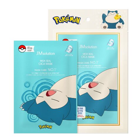 JMsolution Moa Seal Cica Mask - Pokemon Snorla Набор 3шт. Тканевые маски