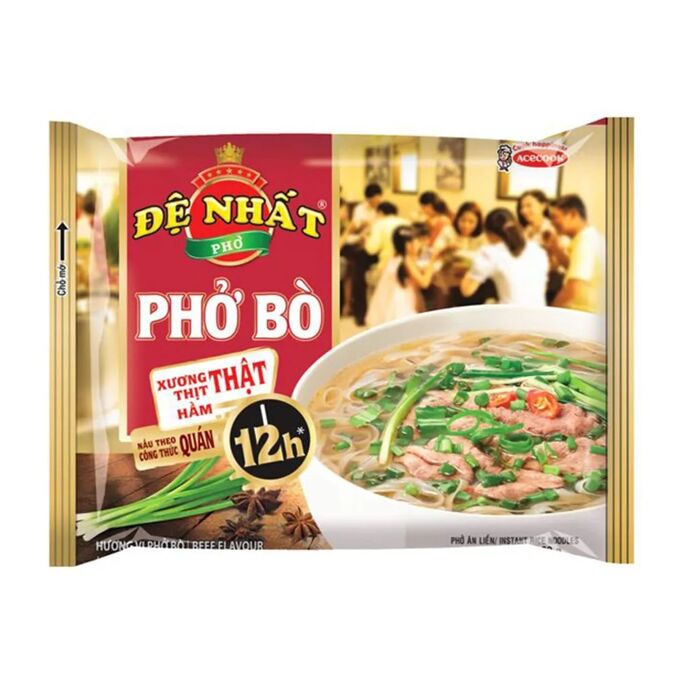 Лапша Рисовая ФО БО (PHO BO DE NHAT) широкая со вкусом говядины 65 гр ...