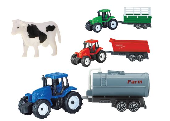 Игрушечный трактор Farm World с прицепами и животными (А166/А167 ...