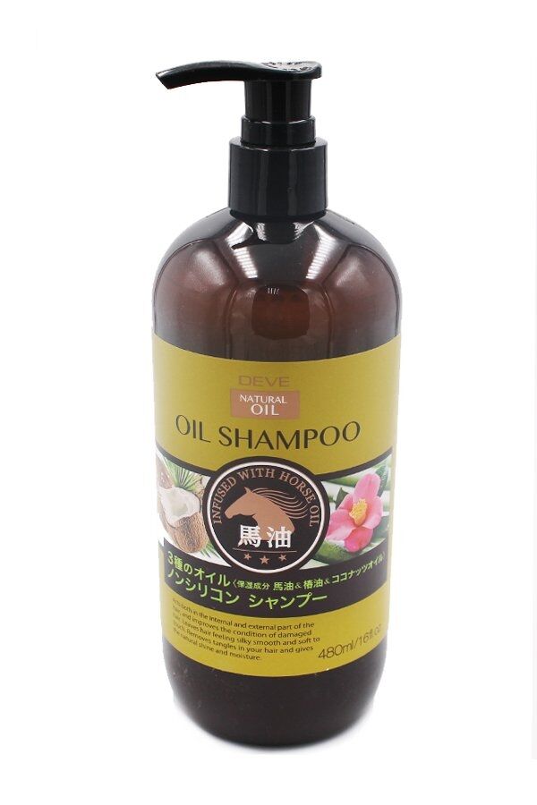 JP/ Deve 3 Natural Oils Shampoo (Horse Oil/Camellia Oil/Coconut Oil ...
