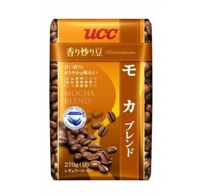 UCC Кофе натуральный жареный в зернах "КАОРИ ИРИМ ЭЙМ МОККА БЛЕНД" 270 ...