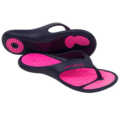 DECATHLON / СЛАНЦЫ ДЛЯ БАССЕЙНА ЖЕНСКИЕ СИНЕ-РОЗОВЫЕ TONGA 500 PRINT ...