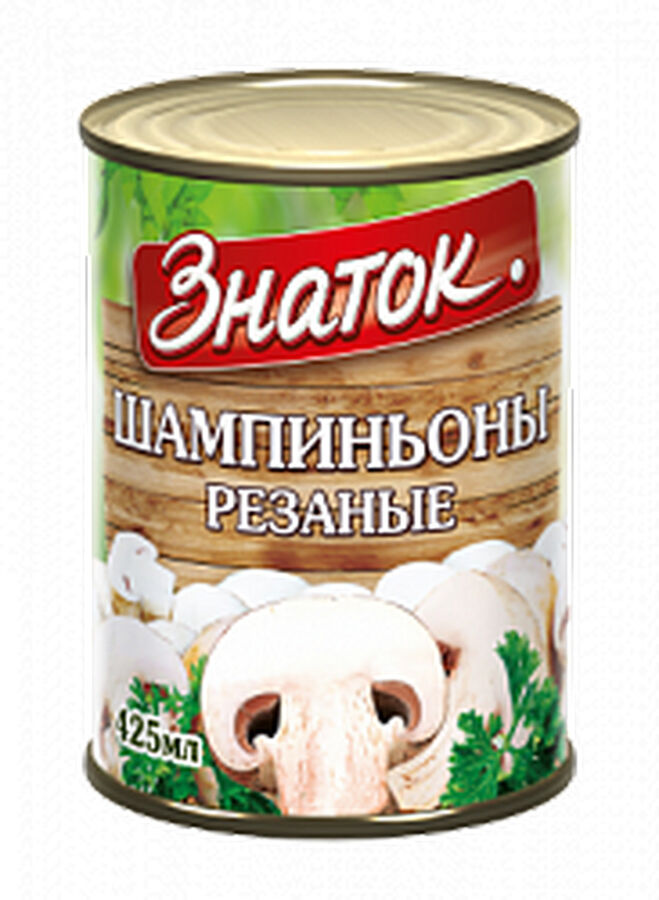 Знаток-консервированные продукты / Шампиньоны ЗНАТОК РЕЗАНЫЕ 400г ж/б 1 ...