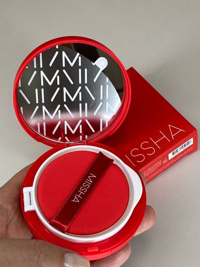 Missha Velvet Finish Cushion №21 SPF50+ PA+++ Тональный кушон с матовым ...
